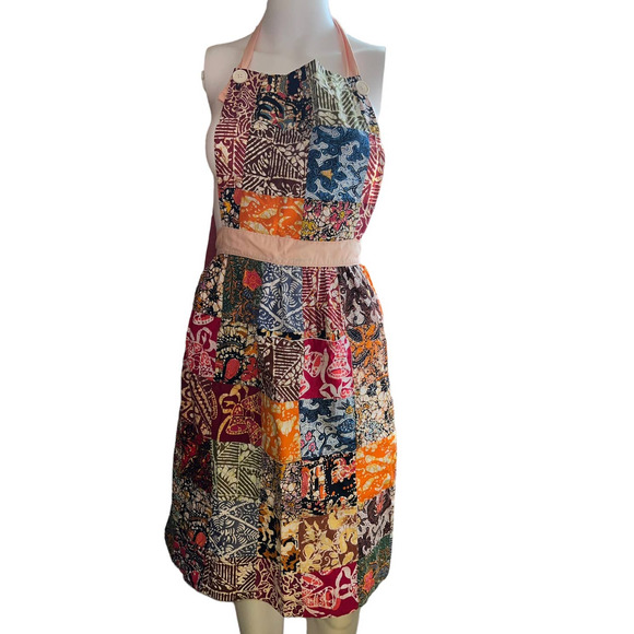 Unknown | Accessories | Vintage Polynesian Batik Patchwork Apron Made ...